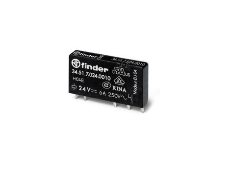 Relé Eletromecânico para Circuito Impresso Série 34 6A Finder 34.51.7 ...