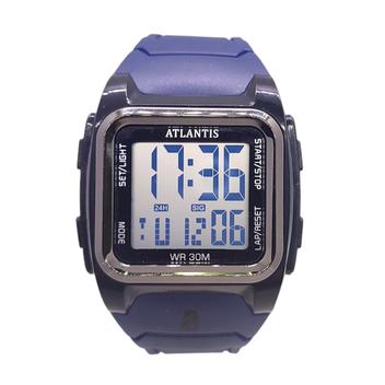Relógio Atlantis Digital Com Luz Alarme Data Cor Azul - Relógio ...