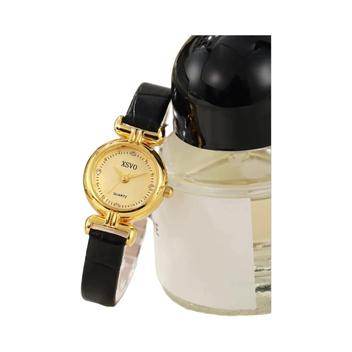 Relógio com cinto de quartzo com mostrador pequeno e escala de ponto de ...