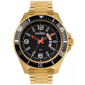 Relógio Condor Homem Dourado Copc32de - Extra Grande 52mm - Kit Relógio ...