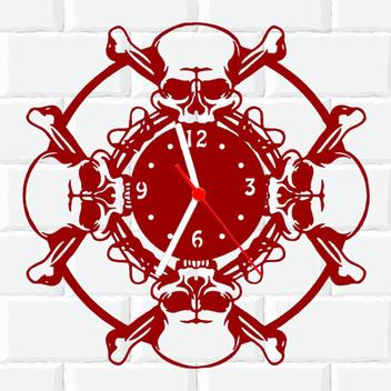 Relógio De Madeira MDF Parede Caveira Terror Horror 4 V - 3D Fantasy ...