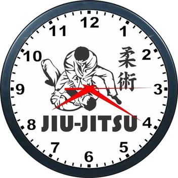 Relógio De Parede Jiu Jitsu - Bjj- Mma- Academia Oss 2- 24cm - Aganju ...
