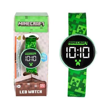 Relógio de Pulso Infantil Minecraft LED - Relógio de Brinquedo ...