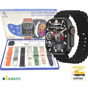 Relógio digital smart watch K9 Ultra Max com 7 pulseiras e capa de ...
