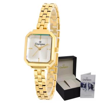 Relógio Dourado Quadrado Champion Original Feminino Resisten - Relógio ...