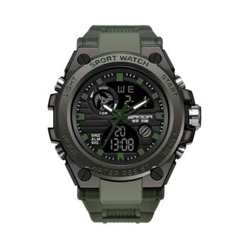 Relógio Esportivo Militar Masculino SANDA - À Prova D'Água com Display ...
