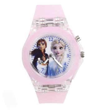 Relógio Infantil Com Luzes Piscantes Princesa Elza Frozen Aisha Sofia ...