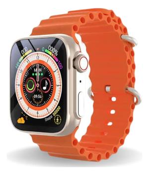 Relógio inteligente smartwatch Laranja Ultra 8 Ultron troca pulseira ...