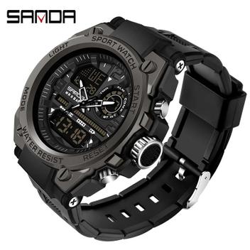 Relógio Masculino Digital Preto Design Led À Prova D'água. - SANDA - Relógio Masculino ...
