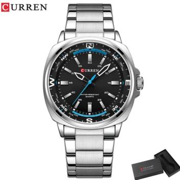 Relógio Masculino Luxo Curren 8455 Aço Inox Analógico Quartz - Relógio ...