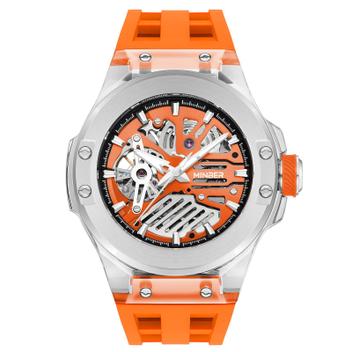 Relógio MINBER Skeleton Automatic 46mm Dial 3ATM Waterproof Masculino ...