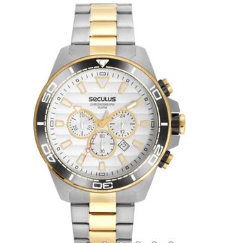 Relógio séculus cronógrafo masculino bicolor - Relógio Masculino ...