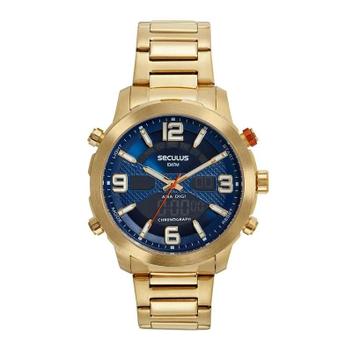 Relógio Seculus Masculino Anadigi Aço Dourado 77216GPSVDA2 - Relógio ...