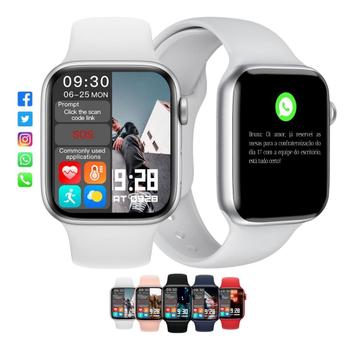 Relogio Smartwatch Feminino Branco Serie 8 Para Samsung Android e IOS ...