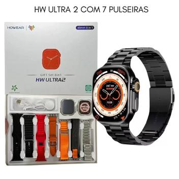 Relógio Smartwatch HW Ultra 2 cm 7 Pulseiras + Case - HOWEAR ...