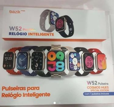 Relógio smartwatch inteligente com 7 pulseiras w52 - Bazik - Microwear - Smartwatch e Acessórios ...