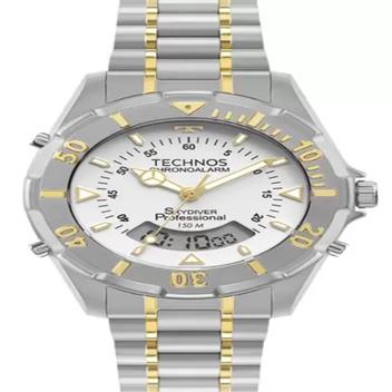 Relógio Technos Masculino Skydiver Bicolor WT2050AG/1B - Relógio ...