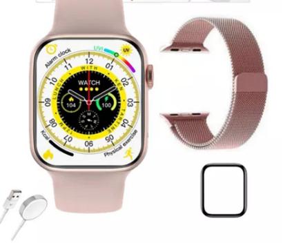 Relógio Ultra Mini Smartwatch Serie 8 41mm 2 Pulseiras Gps - HW68 ...
