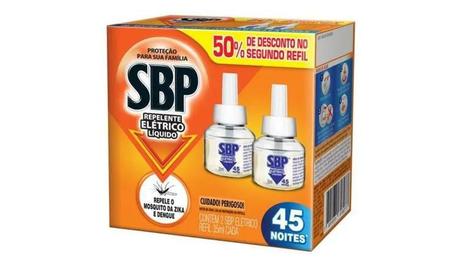 Repelente Elétrico Líquido SBP 45 Noites com 2 Refis 35ml Above ...