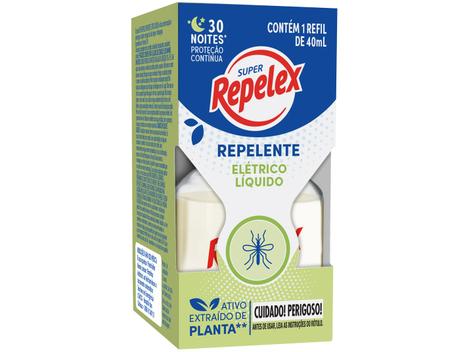 Repelente Elétrico Líquido Super Repelex 7891035002830 40ml 30 Noites ...