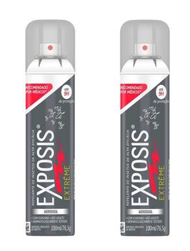 Repelente Exposis Com Icaridina Spray Aerosol 100ml Kit 2Un ...