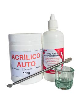 Resina Acrilica Autopolimerizavel Incolor - 100ml + 150gr + Kit Inox ...