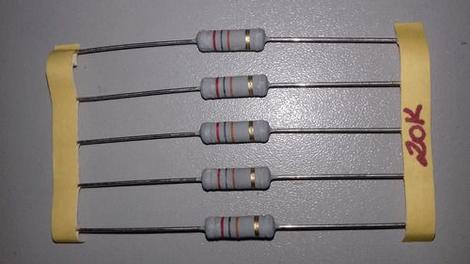 Resistor De Potencia 20k 5% 2w Lote Com 5 Peças - Materiais Elétricos ...