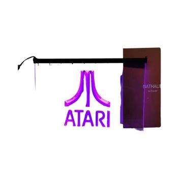 Retro LED Neon Sign Atari Game PC Logo Decoração De Casa Placas Vintage ...
