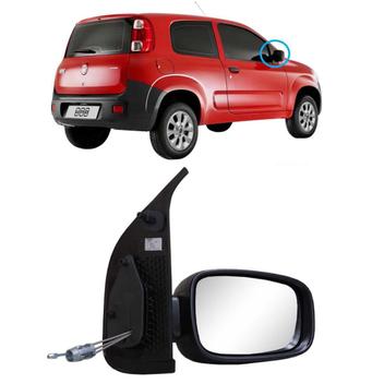 Retrovisor Direito Fiat Novo Uno Vivace 2009 A 2018 Original - Metagal ...
