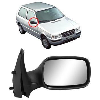 Retrovisor Direito Uno Mille 2 Portas 01 A 05 Fixo Metagal ...