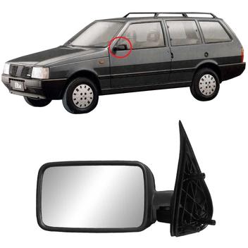 Retrovisor Esquerdo Fiat Elba 1986 A 1988 2 Portas Preto - Metagal ...