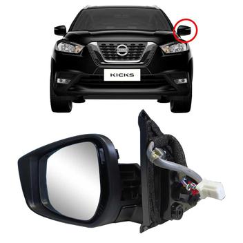 Retrovisor Esquerdo Nissan Kicks 17 A 24 Com Seta Metagal ...