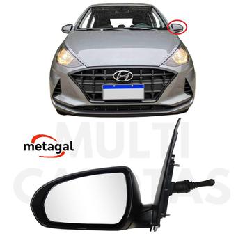 Retrovisor Esquerdo Novo Hb20 Sem Pisca 2019 A 2022 - Metagal ...