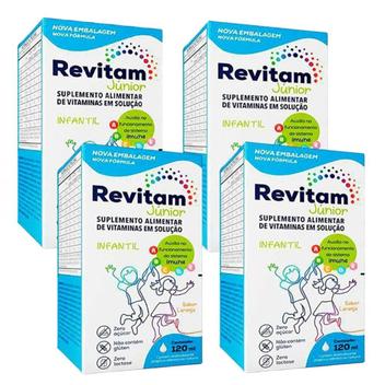 Revitam Júnior Sabor Laranja Com 4 Caixas De 120ml Cada - BIOLAB ...