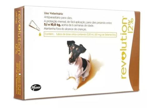 Revolution Zoetis 12% 0,25 ml para Cães de 2,5 a 5 kg - cx3 - Vermífugo ...