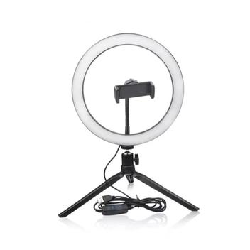 Ring Light 8 Polegadas com Tripé de mesa e suporte para celular - Ring Fill Light - Iluminadores ...
