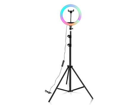 Ring Light Colorida Rgb 26Cm Com Tripé Instagram Tik Tok - Ring Fill ...