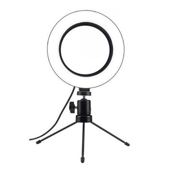 Ring Light De Mesa Iluminador De Led Tripé 6 Polegadas 16Cm - Skymagic - Ring Light - Magazine Luiza