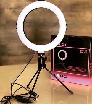 Ring Light Led Portátil Com Tripé - Ring Fill Light - Ring Light ...