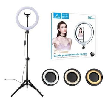 Ring Light Led Usb 10 Polegadas Com Tripé 2 Metros Ley-39 - Lehmox - Ring Light - Magazine Luiza