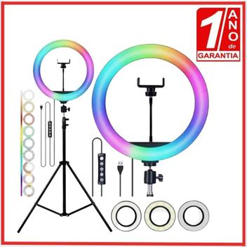 Ring Light RGB de 20cm com Tripé de 2,10m com 1 Ano de Garantia ...