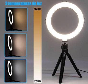 Ring Ligth 8'' Com Tripé Articulado/ Controle de Intensidade da Luz - Mega Vendas - Ring Light ...