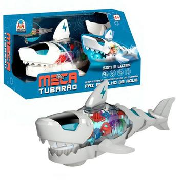 Robô Meca Tubarão Com Luz e Som - Braskit - Robô - Magazine Luiza