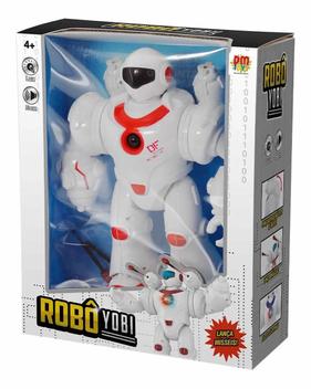 Robô Yobi Com Luzes Coloridas, Som, Lança Mísseis - Vermelho - Dm toys ...