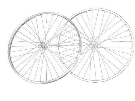 Roda 26 1/2 36f B/forte Aro Comum Polido Raio Grosso Cubo Ferro (par ...