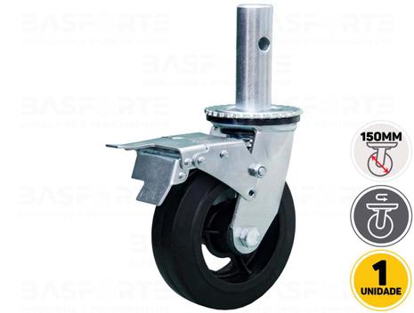 Roda Rodinha Andaime Ferro e Borracha C/ Trava 150mm Colson 3797 ...