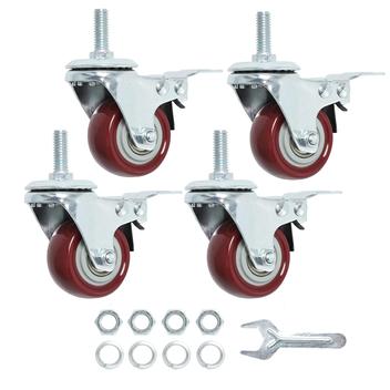 Rodas Caster Finnhomy Swivel de 2 polegadas com freio de 800 libras ...