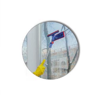 Rodo limpa vidro e escova modulavel cabo de inox extensivel - SAZ ...