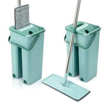 Rodo Mop Flat Lava E Seca Com Balde Multiuso Profissional Para Cozinhas ...