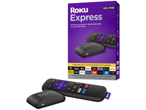 Roku Express Streaming Dual Band Full HD com Controle Remoto ...